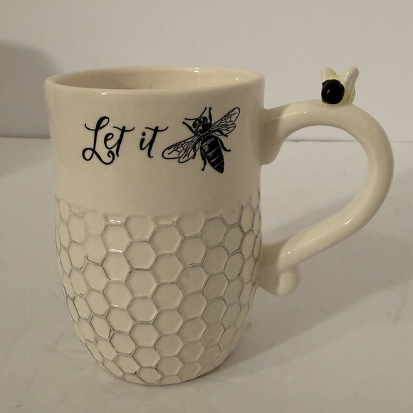 Dining | Large Coffee Mug Bee And Honeycomb Design Let It Beemicrowave ...